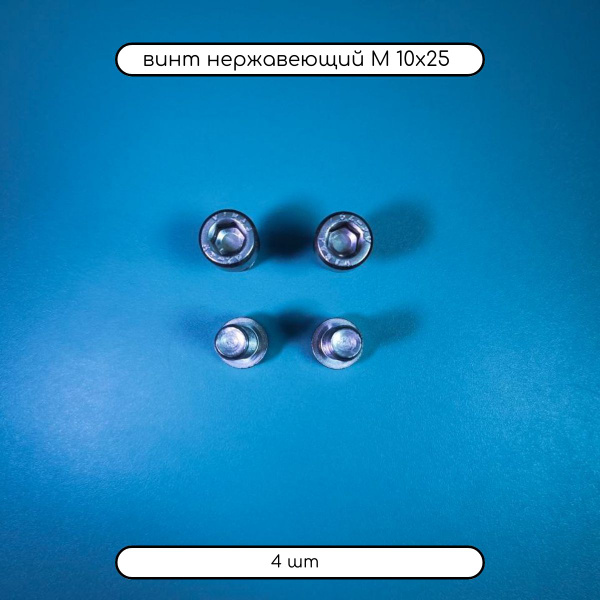 Дометизов Винт M10 x 10 x 25 мм, головка: Цилиндрическая, 4 шт. купить на OZON по низкой цене ...