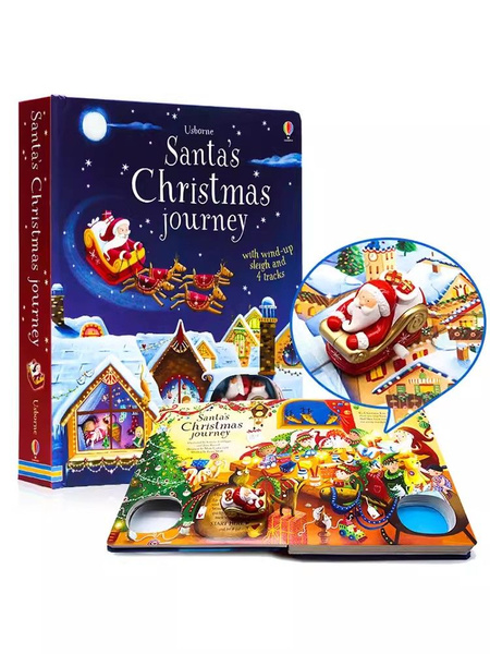 milu Santa's Christmas Journey with Wind-Up Sleigh Children's ...