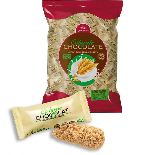 Конфеты Cо Barre de Chocolat мультизлаковые с белой глазурью 150гр ...