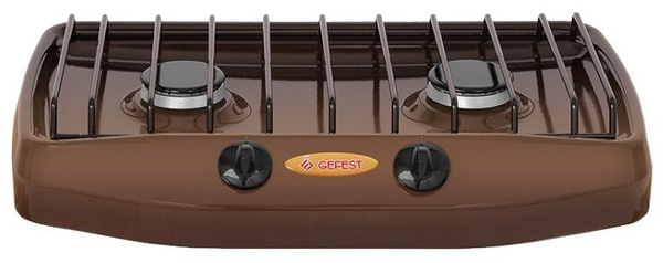 Газовая настольная плита GEFEST 700-02 коричневая, 2 конфорки - купить с доставкой по выгодным ...
