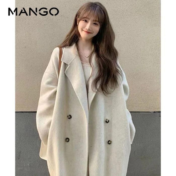 Пальто MANGO, Зима, размер 48, цвет светло-бежевый - купить по выгодной цене в интернет-магазине ...