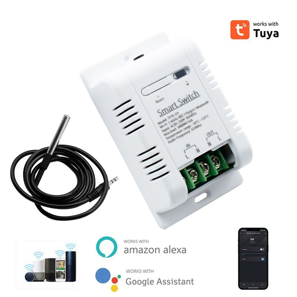 НОВОЕ Умное реле для Яндекс Алисы Sonoff TH16A WiFi+RF с датчиком ...