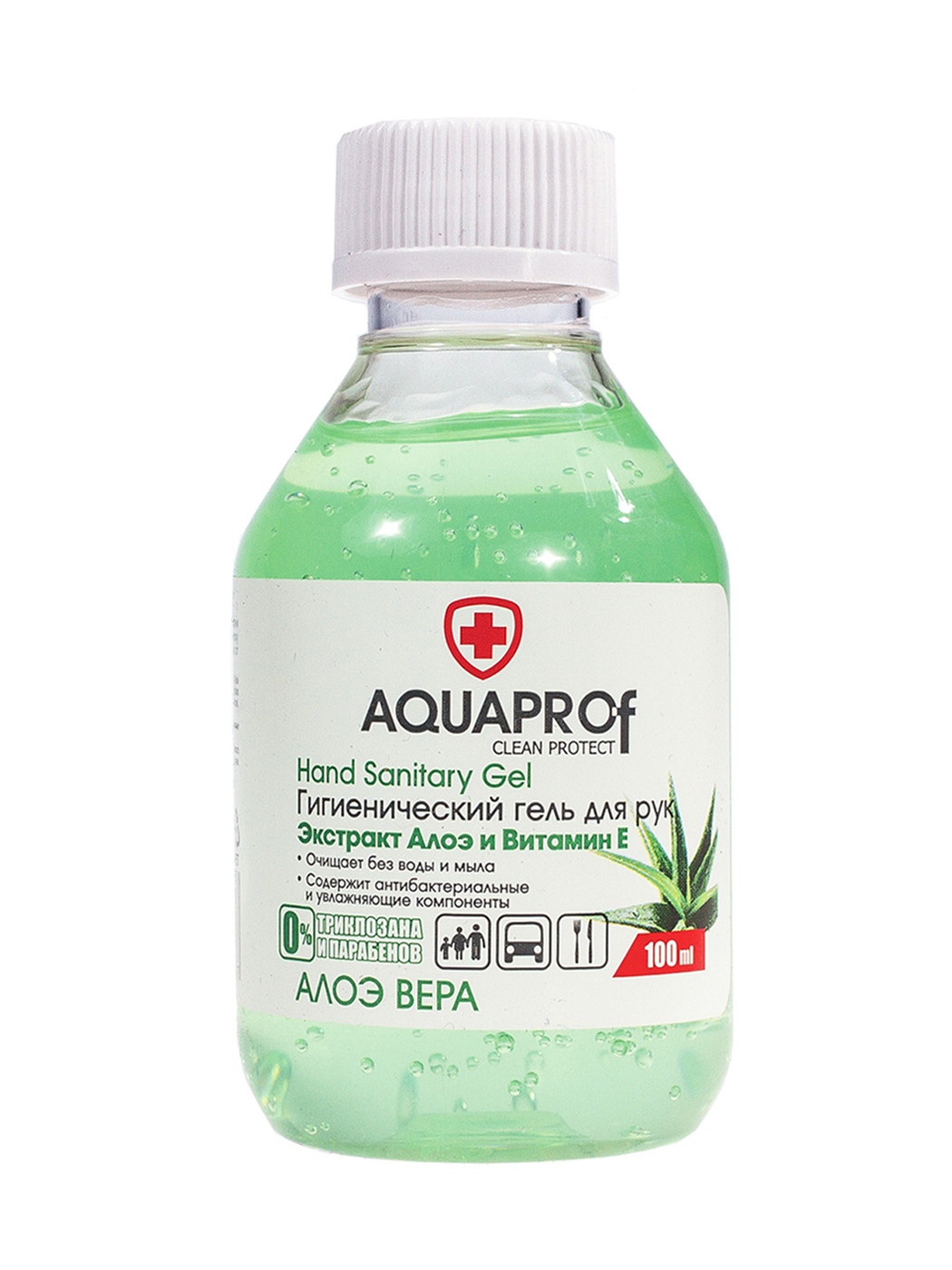 Антисептическое средство AQUAPROF Алоэ Вера, 1 шт х 100 мл 70% vol ...