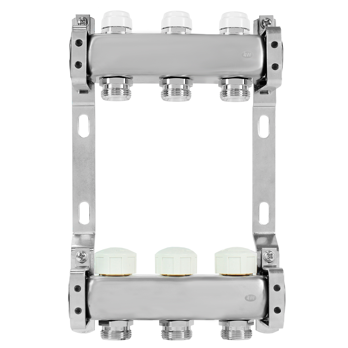 COLSYS 805, 3 выхода. Коллекторная группа из нержавеющей стали с отсечными клапанами и ...
