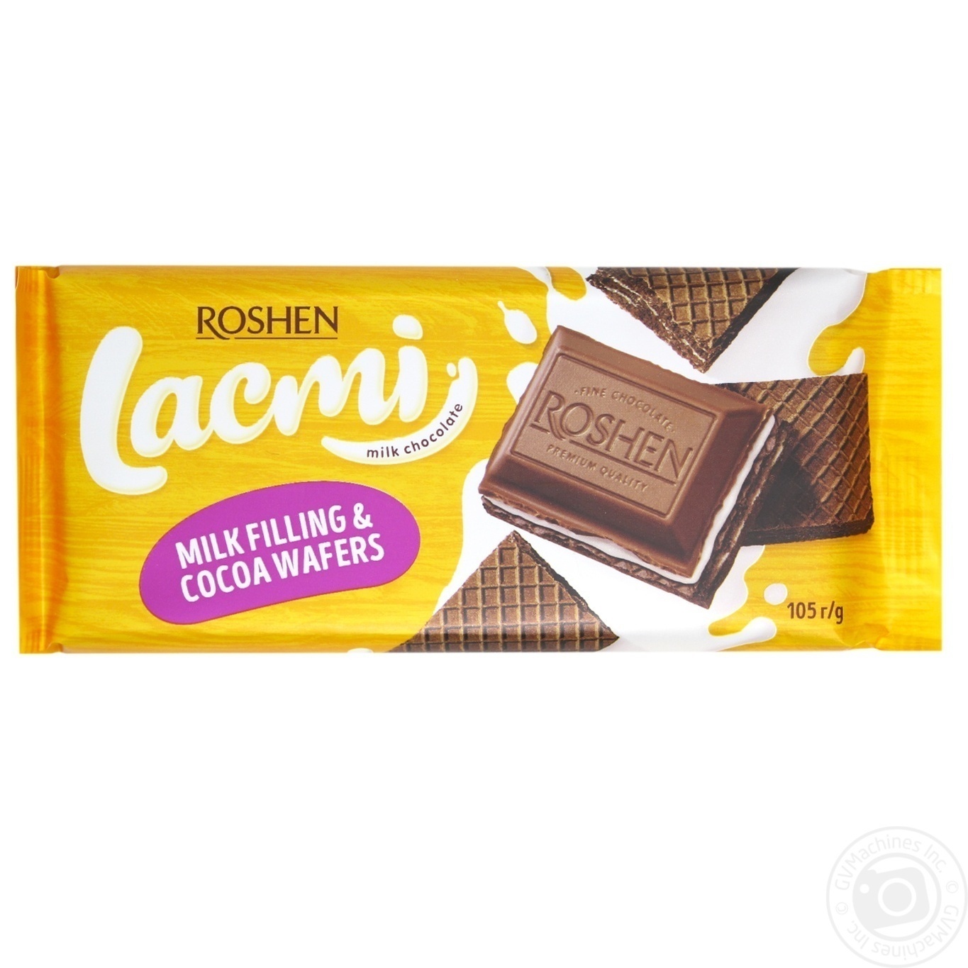 Шоколад Roshen Lacmi молочный с молочной начинкой и вафлей 105г./Рошен ...
