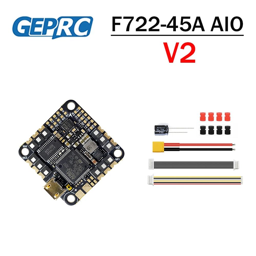 GEPRC GEP-F722-45A AIO V2 (F411 FC 45A 2-6S 8bits BLS ESC 26.5mm/M2 ...