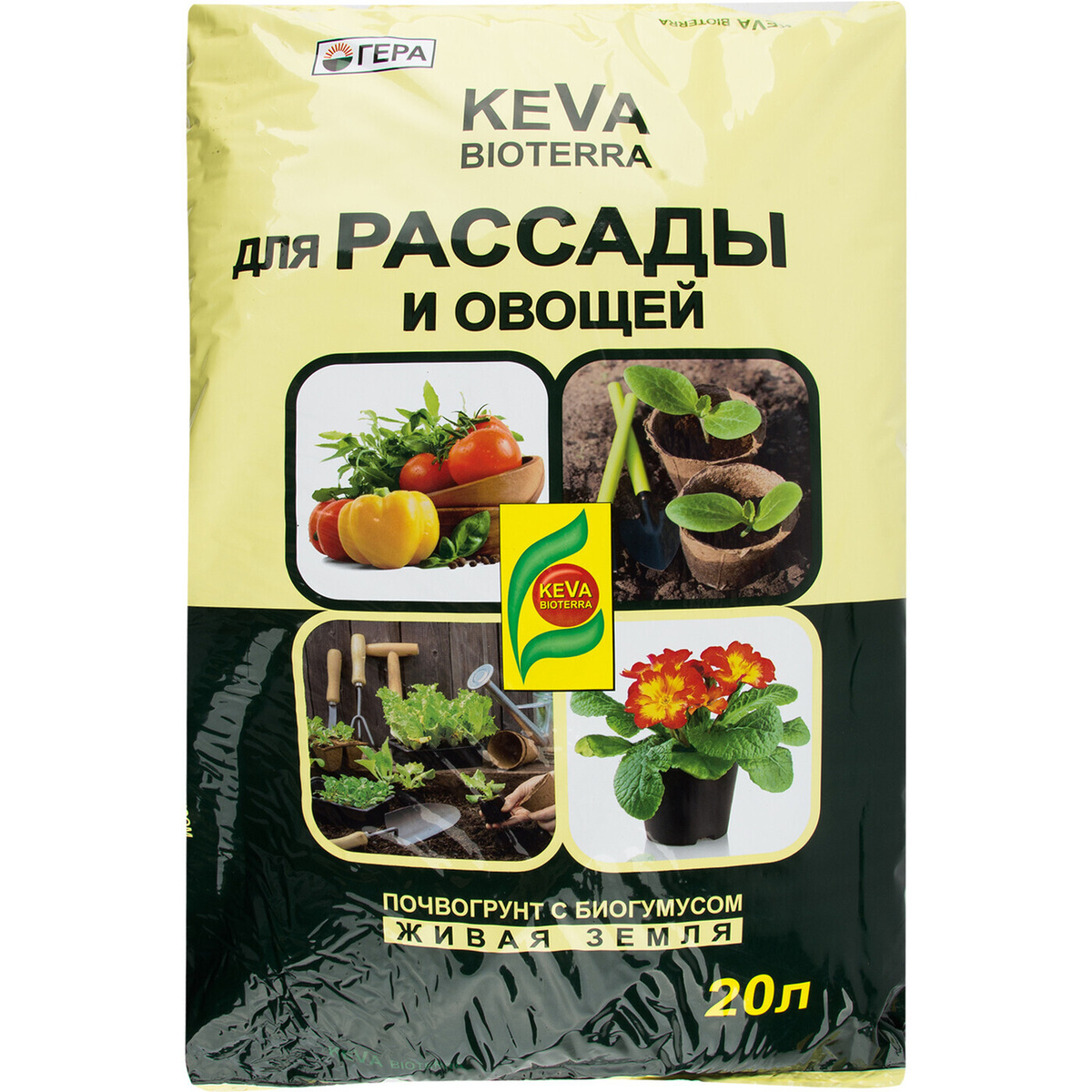 Грунт для рассады и овощей Keva Bioterra 20 л - купить по низкой цене в ...
