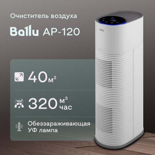 32 отзыва на Очиститель обеззараживатель воздуха Ballu AP-120 от пыли, аллергенов, запахов и ...