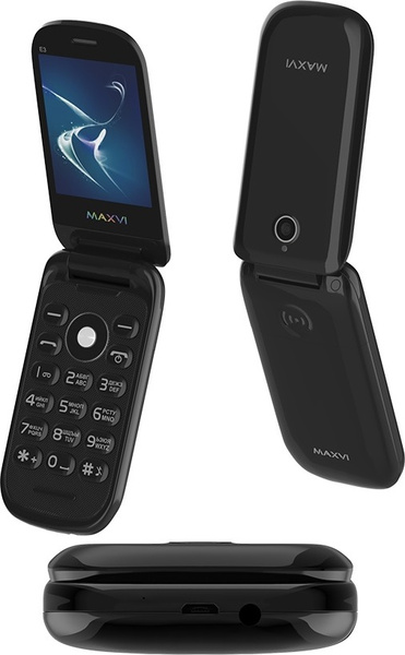 Мобильный телефон Maxvi E3, черный - купить по выгодной цене в интернет-магазине OZON (158883966)