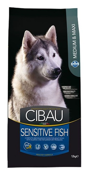 Сухой корм для собак Farmina Cibau Sensitive Fish Medium & Maxi, 12 кг ...