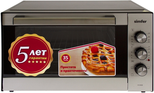Мини-печь Simfer, серый, 35 л купить c доставкой на OZON по низкой цене (140278643)