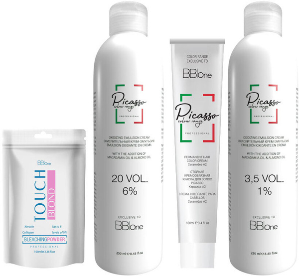 BB one Набор для окрашивания: пудра Touch Blond 100 гр. + 6% оксид 250 ...