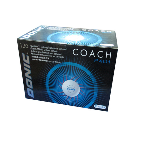 Мячи для настольного тенниса DONIC Coach P40+ 2* бел. 120 шт. - купить с доставкой по выгодным ...