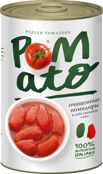 Помидоры Pomato "Очищенные. В собственном соку", 400 г - купить с ...