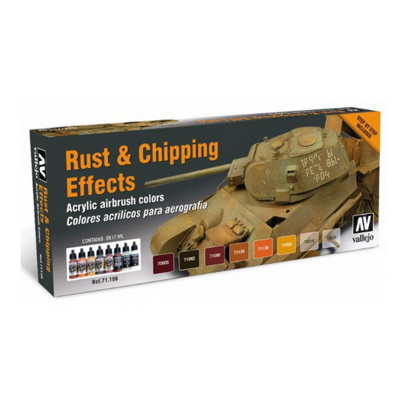 Набор красок Vallejo Rust & Chipping Effects (8 цветов) - купить с ...