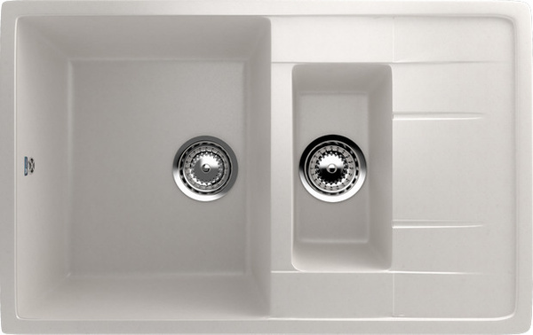 Мойка для кухни из искусственного камня Ulgran U-205-331, белый - купить с доставкой по выгодным ...
