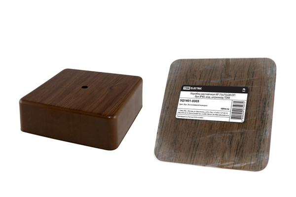 Распаячная коробка КР 75х75х28 ОП бук IP40, TDM SQ1401-0305 (1 шт.) - купить по выгодной цене в ...