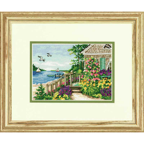 Набор для вышивания Dimensions Bayside Cottage (Домик на берегу петит ...