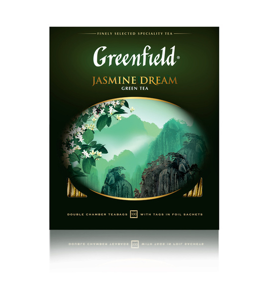 Чай Greenfield Jasmine Dream зеленый (2г х 100шт), 200г, 2 упак. - купить с доставкой по ...