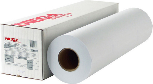 Бумага широкоформатная ProMEGA engineer Bright white 80 грамм 594х150 ...