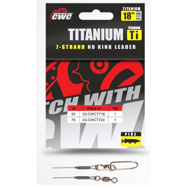 Поводок титановый плетеный 1X7 CWC Titanium Wire leader, 7-strand 24 ...