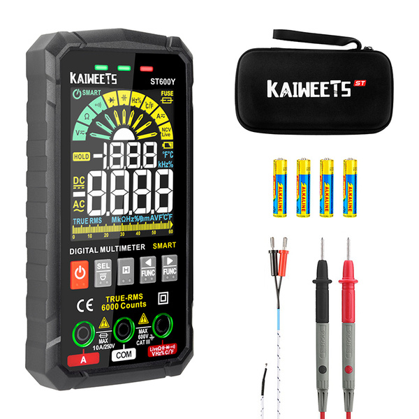KAIWEETS ST600Y Цифровой Мультиметр-Тестер, Умный Вольтметр для ...