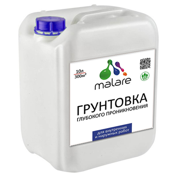 Грунтовка Malare глубокого проникновения, для минеральных и деревянных ...