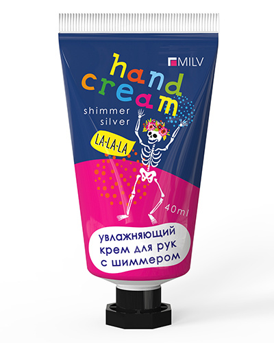 Milv Крем для рук Silver увлажняющий, Тутти фрутти с шиммером, 40 мл ...