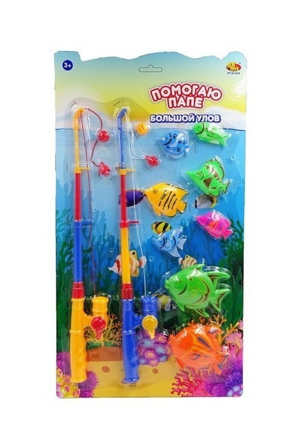 Игра рыбалка для детей ABtoys "Большой улов", на магните, 2 удочки, 8 ...