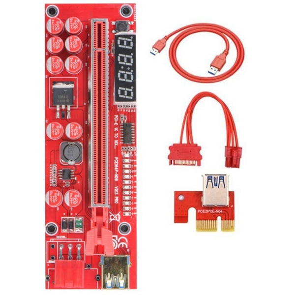 Характеристики 3 комплекта удлинительного кабеля для видеокарты PCIE ...