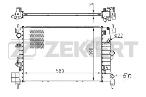Радиатор охлаждения Zekkert MK1555 - Zekkert арт. MK1555 - купить по ...