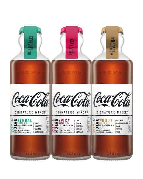 Coca-Cola Signature Mixers 200 мл в стекле Набор 3 шт (Herbal, Woody ...