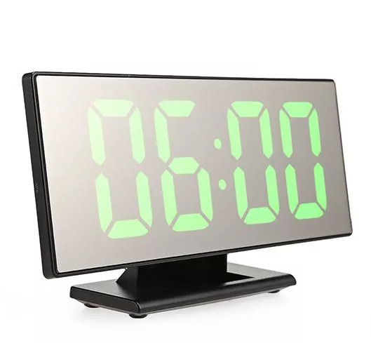 Часы зеркальные LED MIRROR DS-3618L/4 Green (черный) купить по низкой цене с доставкой и ...