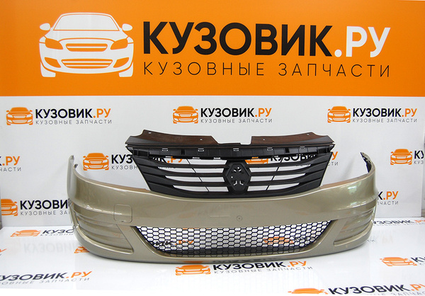 Бампер передний в цвет для Рено Логан 1 Renault Logan 1 фаза 2 (2009 ...