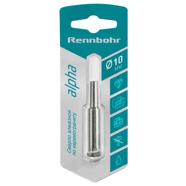 коронка алмазная RENNBOHR 10мм - купить по выгодной цене в интернет-магазине OZON (1275664557)