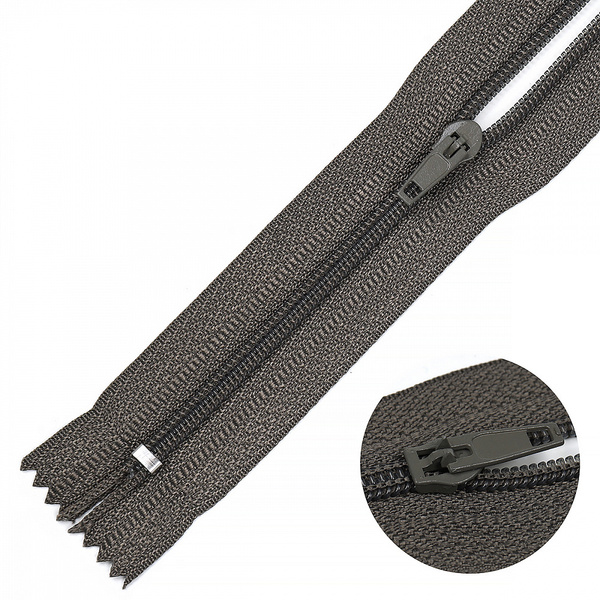 Молния MaxZipper брючная №4 замок полуавтомат, 20см н/р цв.S399 т.серый уп.100шт - купить с ...