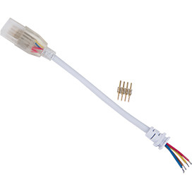 Коннектор для светодиодной ленты 220V кабель RGB 150мм с муфтой и ...