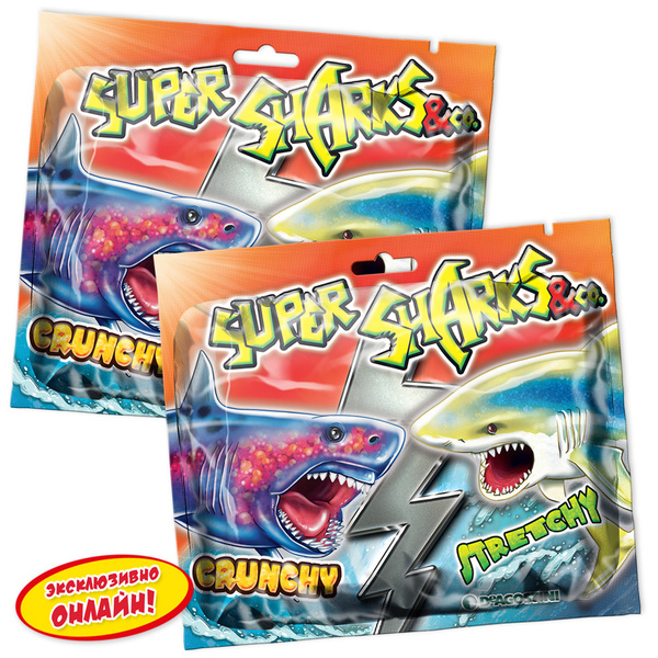 Фигурки-игрушки DeAgostini Супер Акулы и Ко МАКСИ / Super Sharks & Co MAXI, набор из 2 игрушек ...
