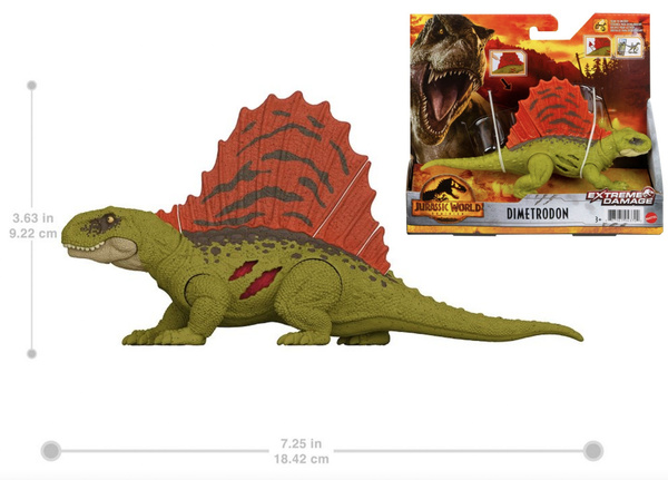 Фигурка динозавра ДИМЕТРОДОН серия "Раненные динозавры" Jurassic World ...