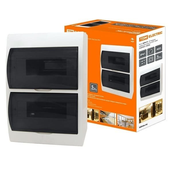 Бокс ЩРН-П TDM 24 модуля, навесной, пластик, IP40 - купить по выгодной цене в интернет-магазине ...
