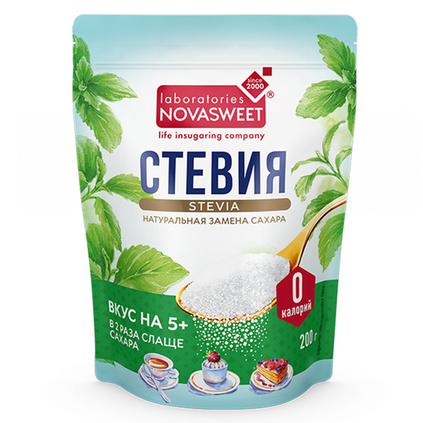 Сахарозаменитель Стевия Novasweet 200 г - купить с доставкой по ...