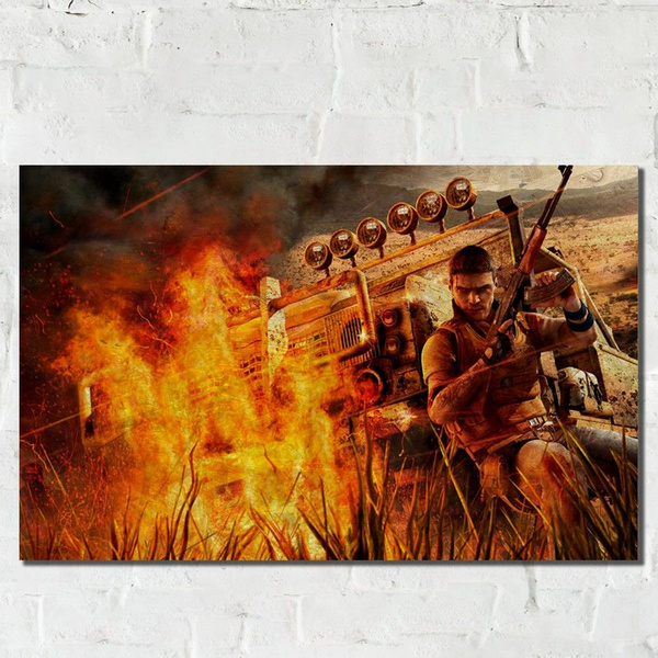 Картина интерьерная на рельефной доске ОСП игра Far Cry 2 (Фар Край 2 ...