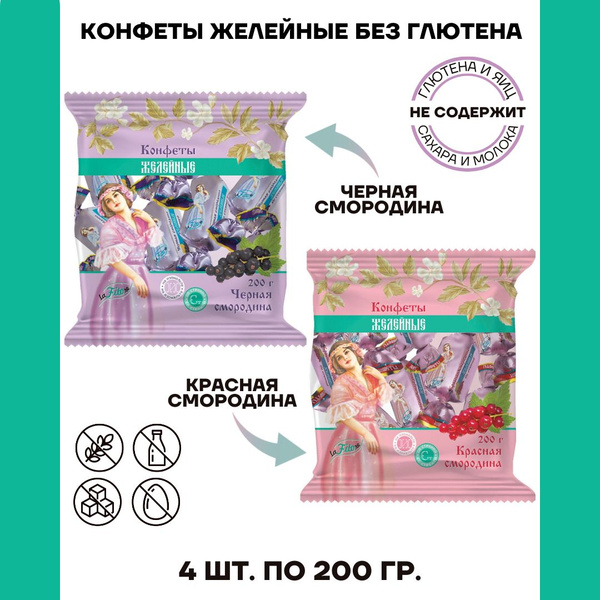 Конфеты диабетические LaFiTOre желейные глазированные без сахара на ...
