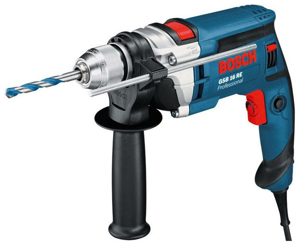 Ударная дрель Bosch GSB 16 RE, 750Вт (060114E600) - купить с доставкой по выгодным ценам в ...