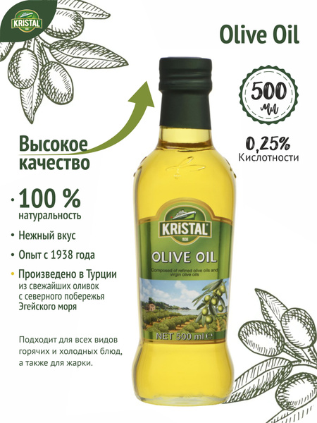 Масло Оливковое 100% Pure Olive Oil, рафинированное с добавлением ...