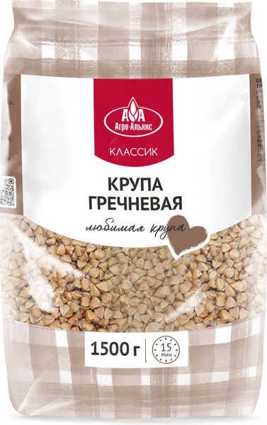 Греча ядрица Агро-Альянс Классик, 1,5 кг - купить с доставкой по ...