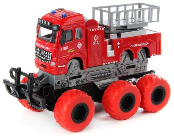 машина металлическая monster fire truck: 6 колес - купить с доставкой ...
