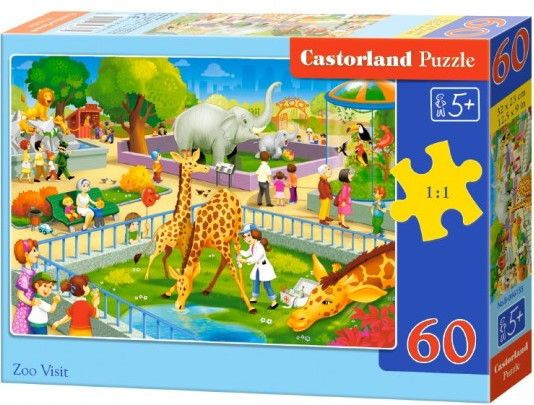 CASTORLAND Пазл-midi "В зоопарке" 60 элементов, 6155/B5-066155 - купить ...