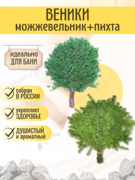 Веник для бани Пихтовый, Можжевеловый, 2 шт. - купить с доставкой по ...