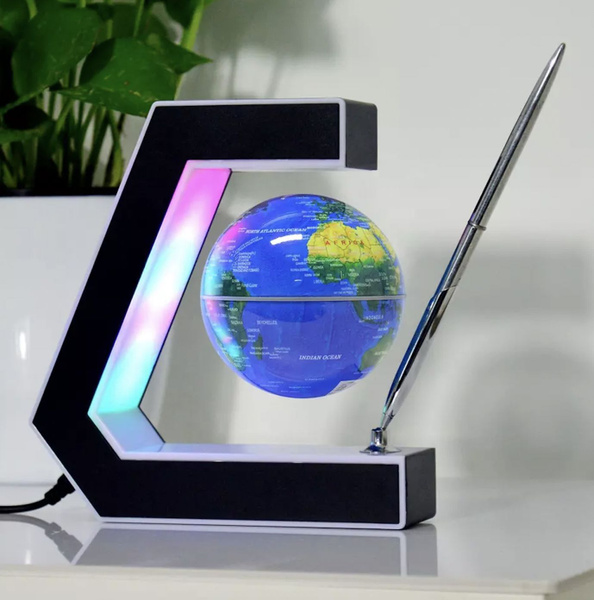 Левитирующий глобус, светильник-ночник с LED подсветкой, с ручкой ...